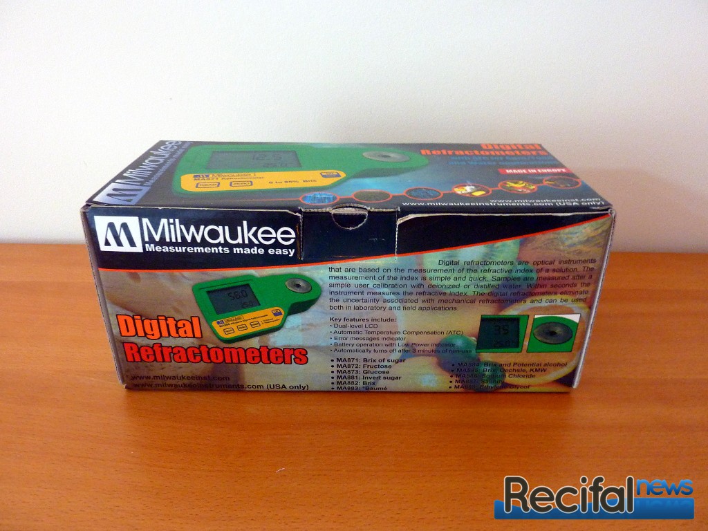 Test du réfractomètre numérique Milwaukee MA887 - Récifal News
