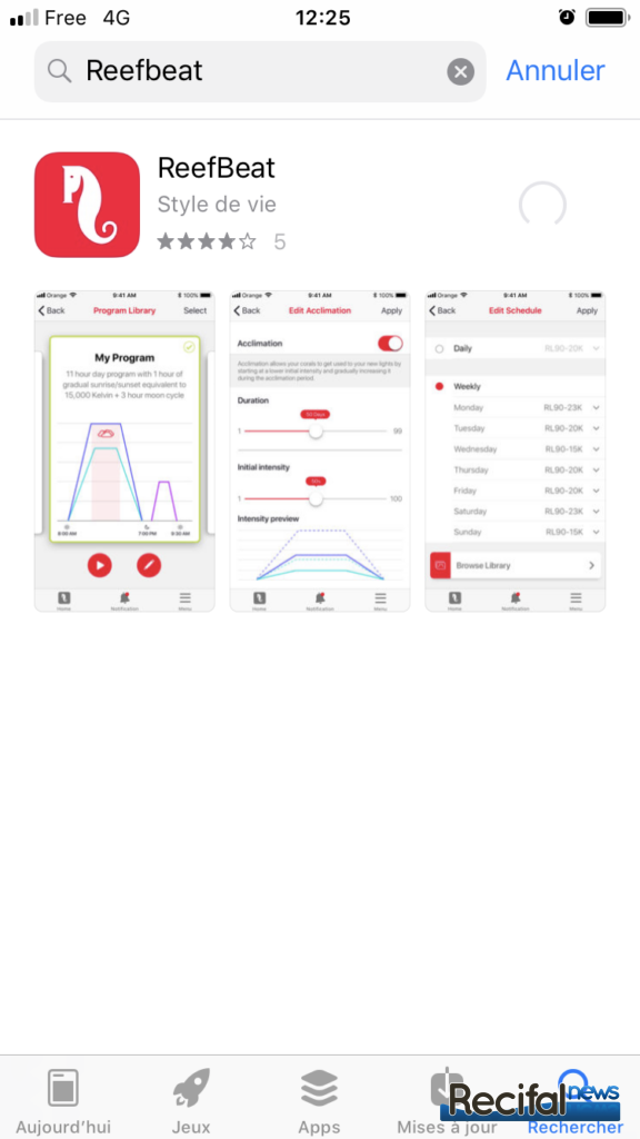 Rampe LED Red Sea ReefLED : tuto initialisation Reefbeat - Récifal News